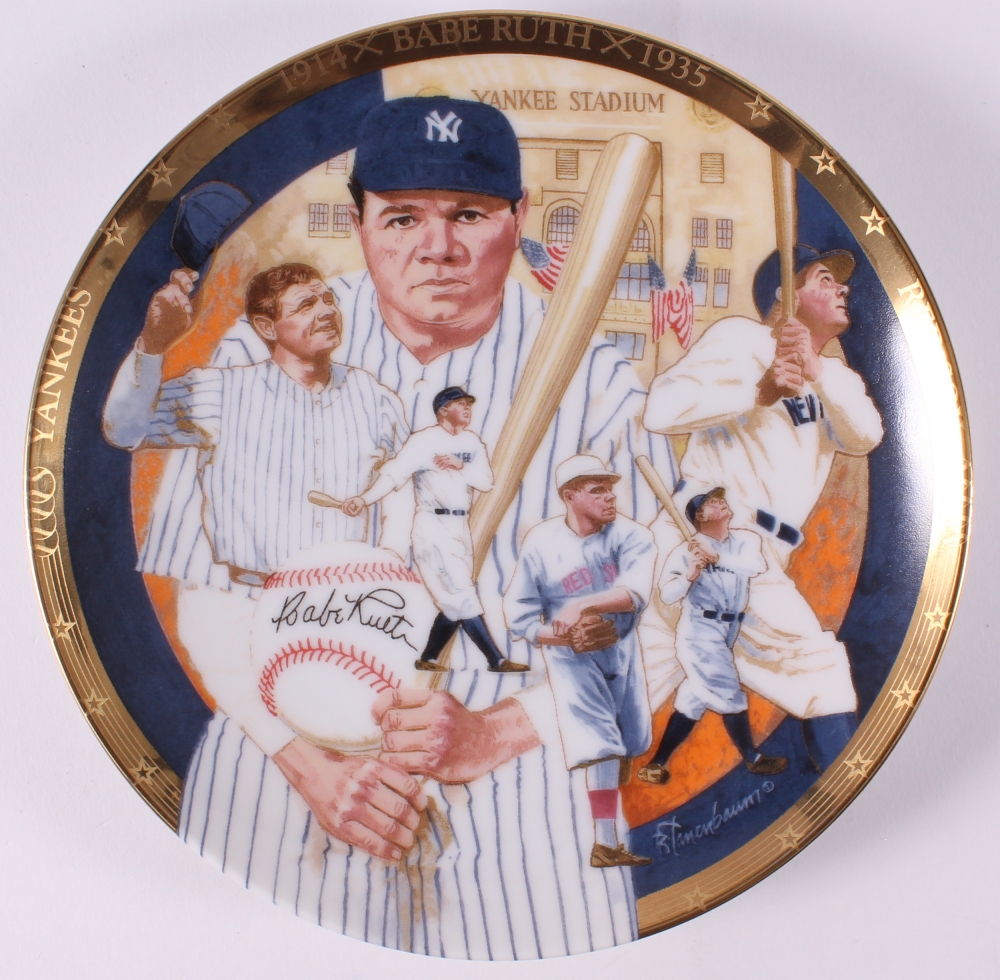 1992 Babe Ruth Yankees LE Sports Impressions Porcelain Plate (Hamilton ...