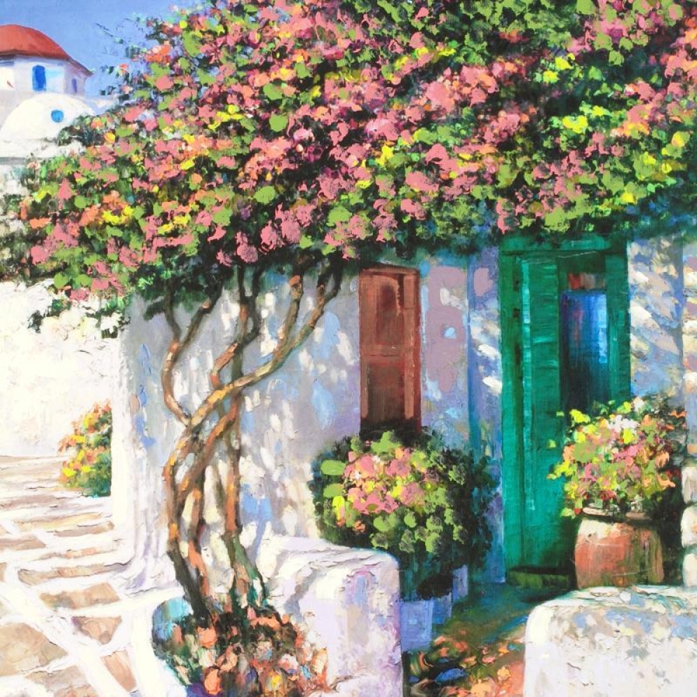 Howard Behrens Signed "Memories of Mykonos" LE 16x20 Hand Embellished ...