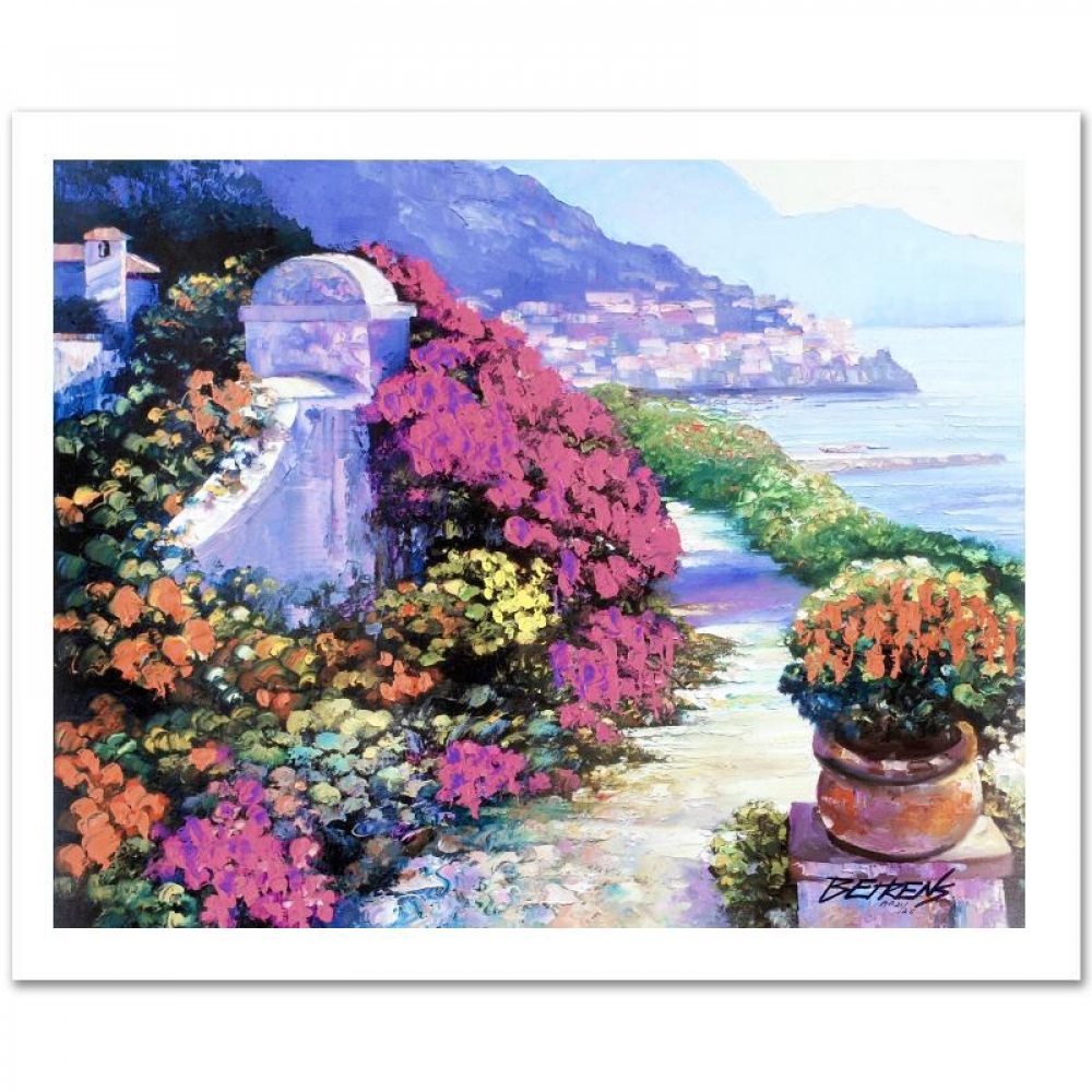 Howard Behrens "Near Amalfi" LE 16x20 Hand Embellished Giclee on Canvas ...