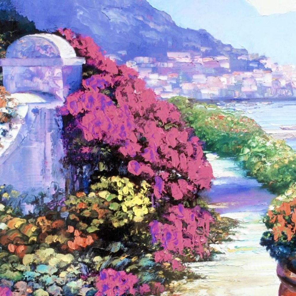 Howard Behrens "Near Amalfi" LE 16x20 Hand Embellished Giclee on Canvas ...