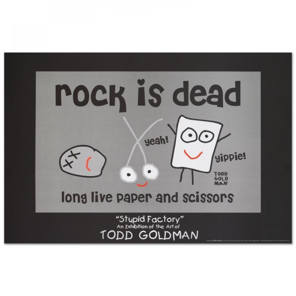 Todd Goldman "Rock is Dead" Fine Art 24x36 Lithograph Poster | Pristine ...