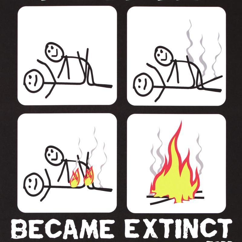 Todd Goldman "How Stick People Became Extinct" 24x36 Fine Art Litho ...