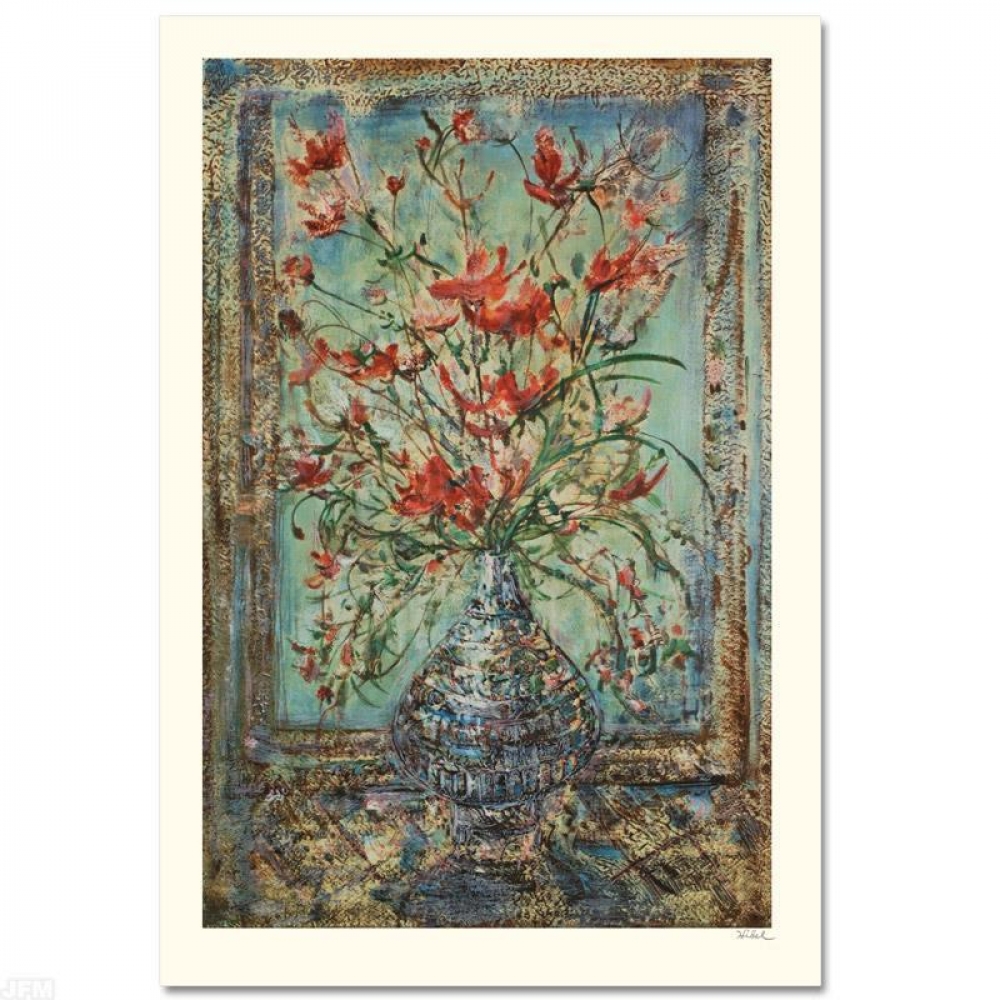 Edna Hibel Signed "Reflections" Limited Edition 20x29 Serigraph ...