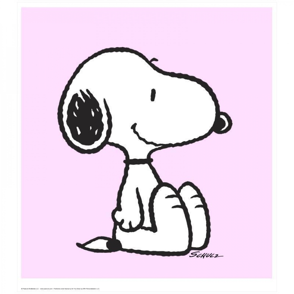 Peanuts "Snoopy - Pink" Numbered LE 24x26 Chromatic Pigment Ink Fine ...