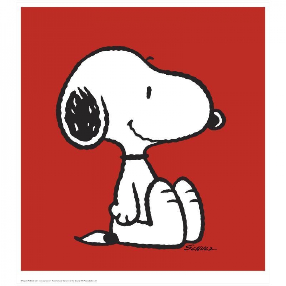Peanuts "Snoopy - Red" Numbered LE 24x26 Chromatic Pigment Ink Fine Art ...