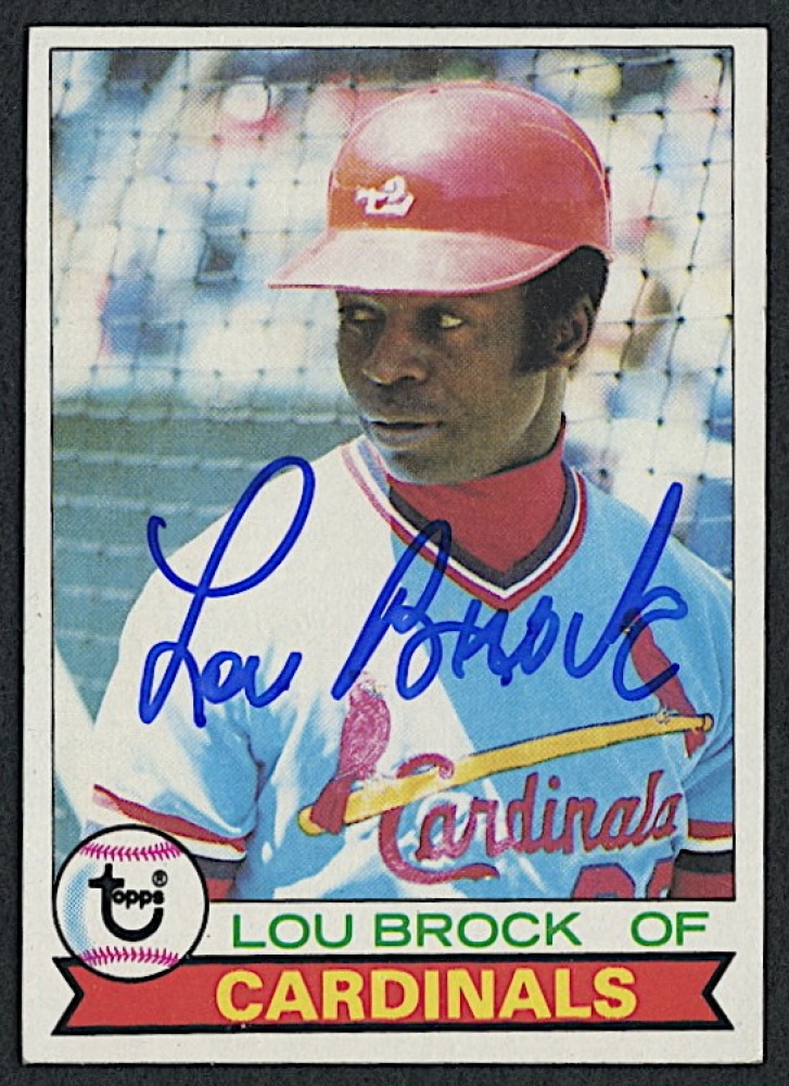 Lou Brock Signed 1979 Topps #665 Baseball Card (PA COA) | Pristine Auction