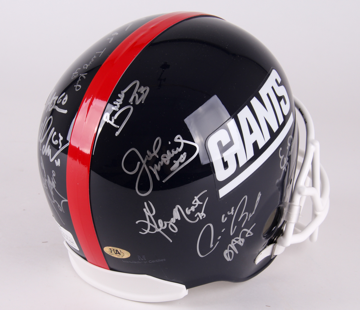 1986 Giants Full-Size Helmet Team-Signed By (18) with Lionel Manuel ...