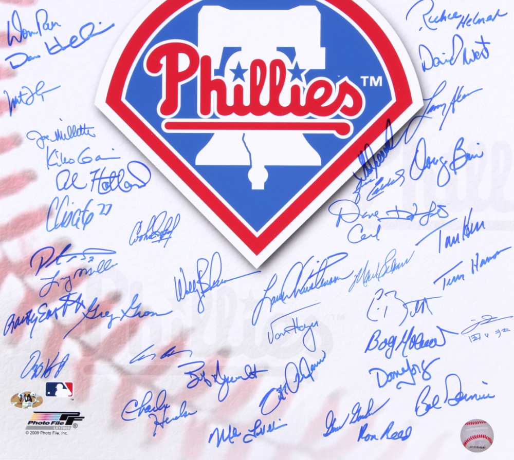 Phillies 16x20 Photo Signed By (48) with Steve Bedrosian, Danny Jackson ...