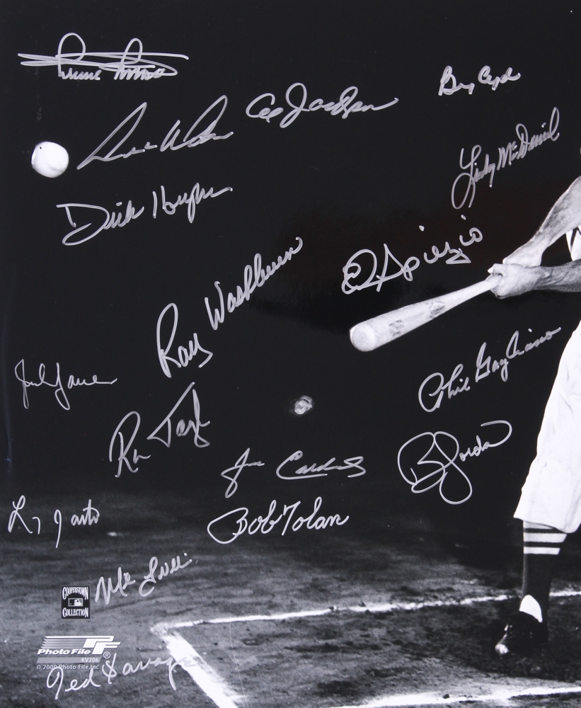 Stan Musial Cardinals 16x20 Photo Signed by (22) with Minnie Minoso ...