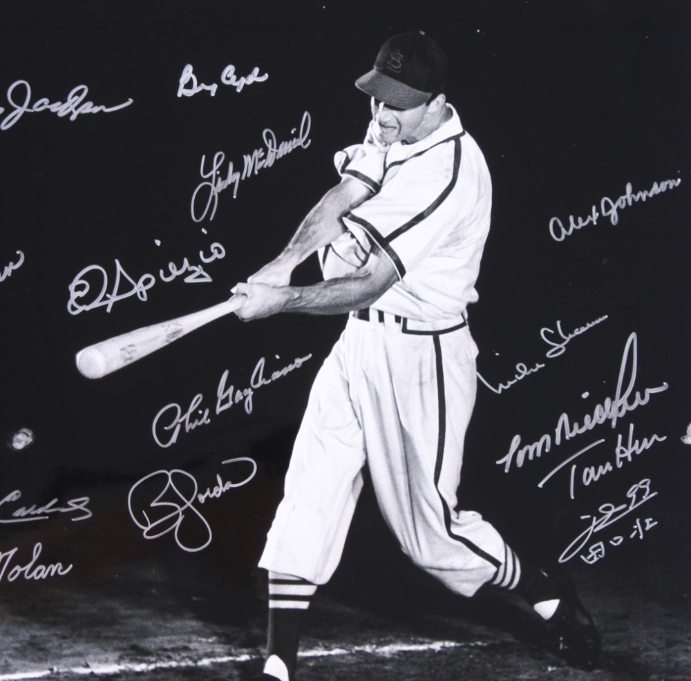 Stan Musial Cardinals 16x20 Photo Signed by (22) with Minnie Minoso ...