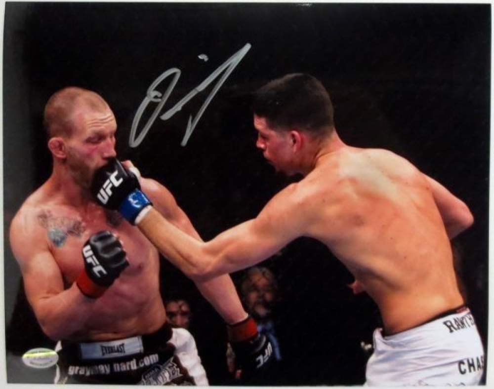 Nate Diaz Signed UFC 8x10 Photo with Gary Maynard (SI COA) | Pristine ...