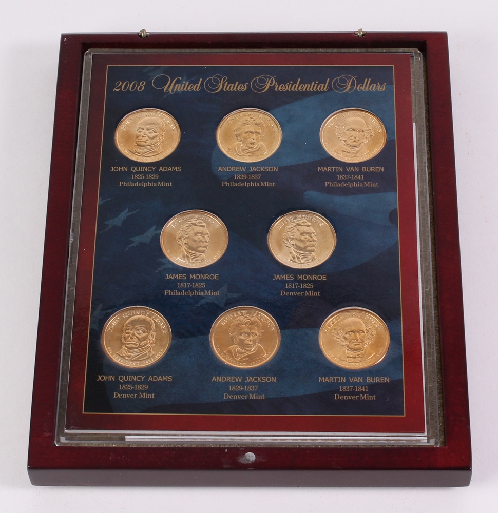 2008 United States Presidential Dollars Set of (8) Coins with Original ...