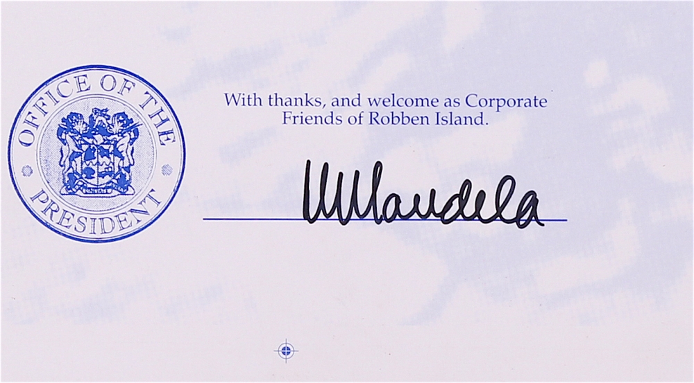 Nelson Mandela Signed Original 11x14 Document (PSA LOA) | Pristine Auction