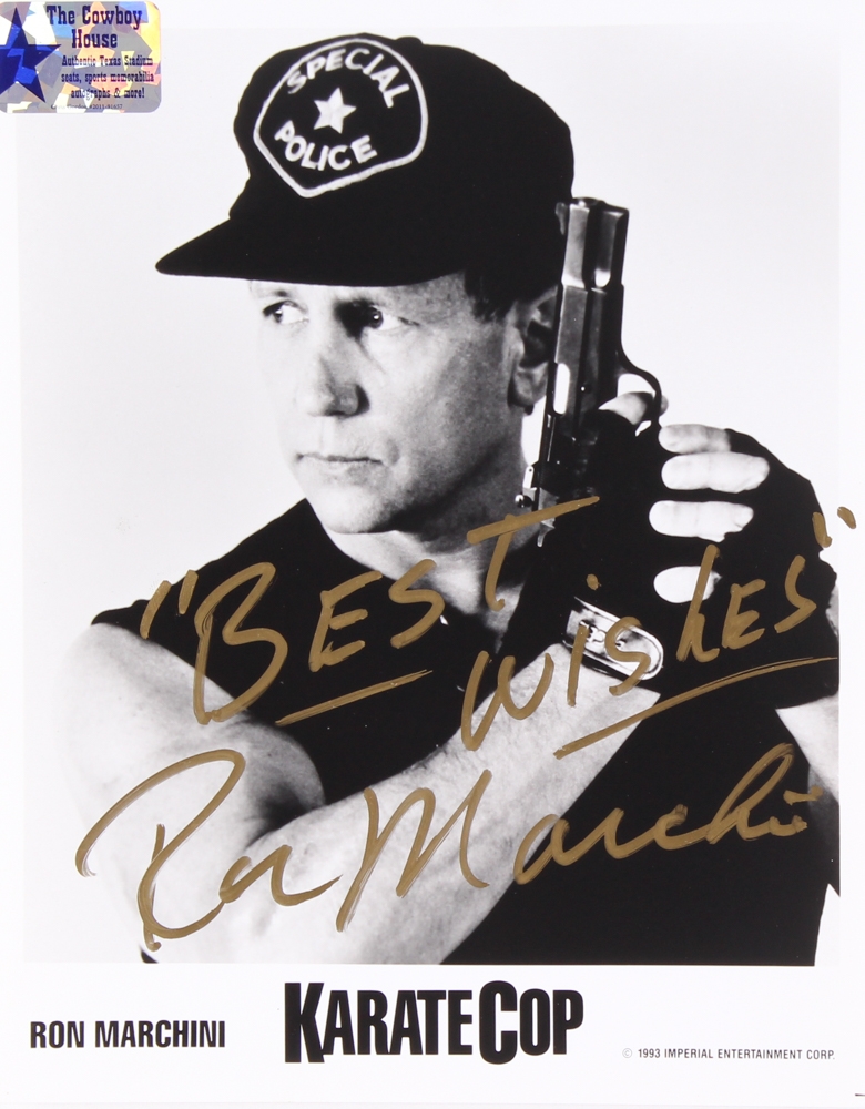 Ron Marchini Signed "Karate Cop" 8x10 Photo Inscribed "Best Wishes ...