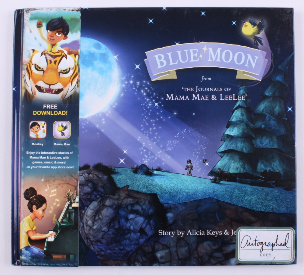 Alicia Keys Signed "Blue Moon" Hardcover Book (PSA COA) | Pristine Auction