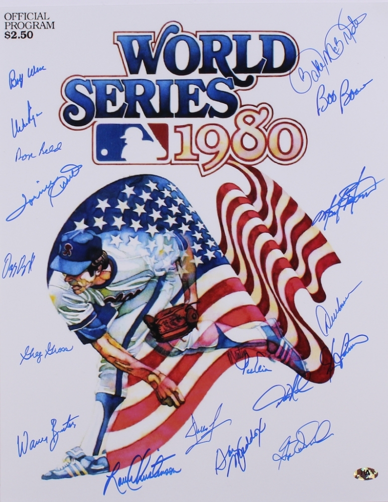 1980 Phillies World Series 16x20 Photo Signed By (18) with Bob Boone ...