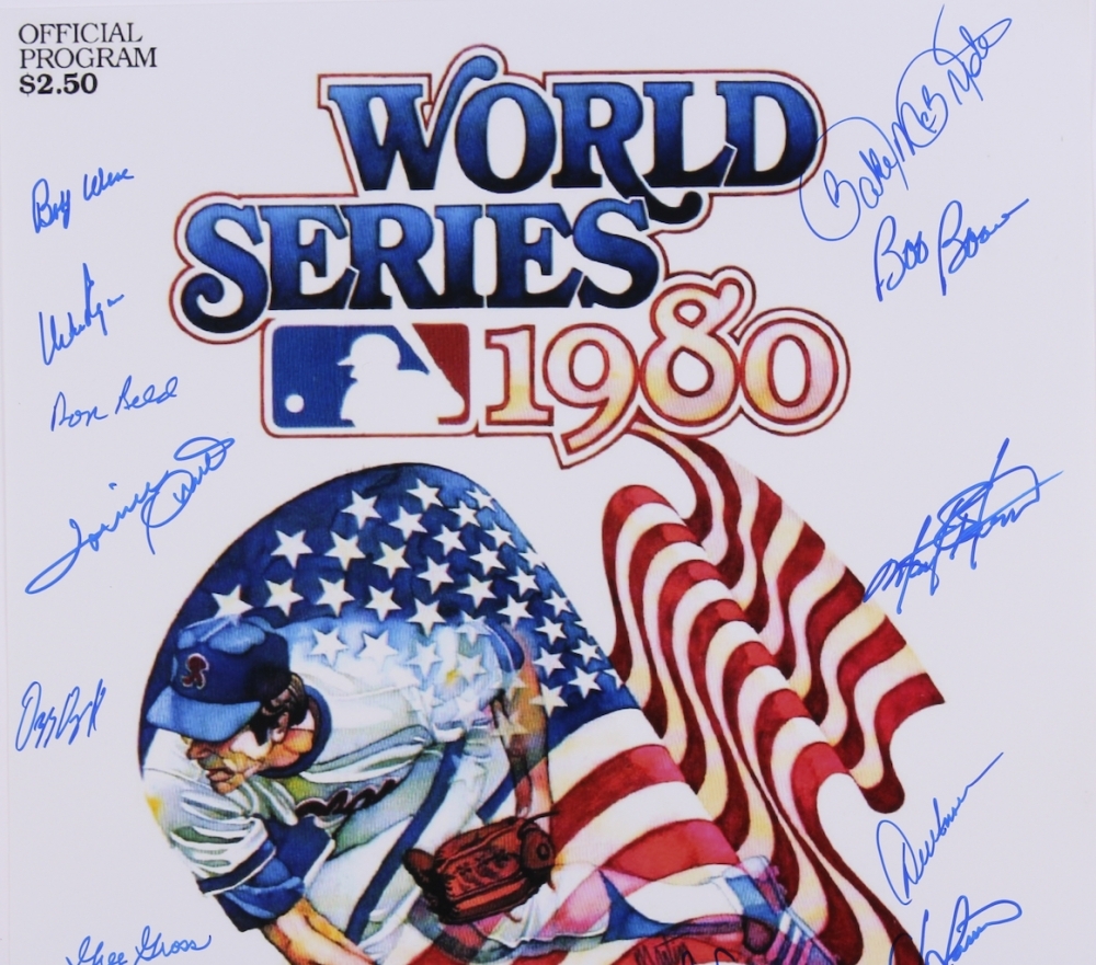 1980 Phillies World Series 16x20 Photo Signed By (18) with Bob Boone ...
