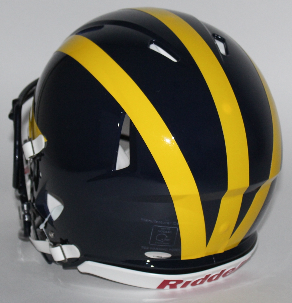 Tom Brady Signed Michigan Wolverines Speed Full-Size Authentic Pro-Line ...