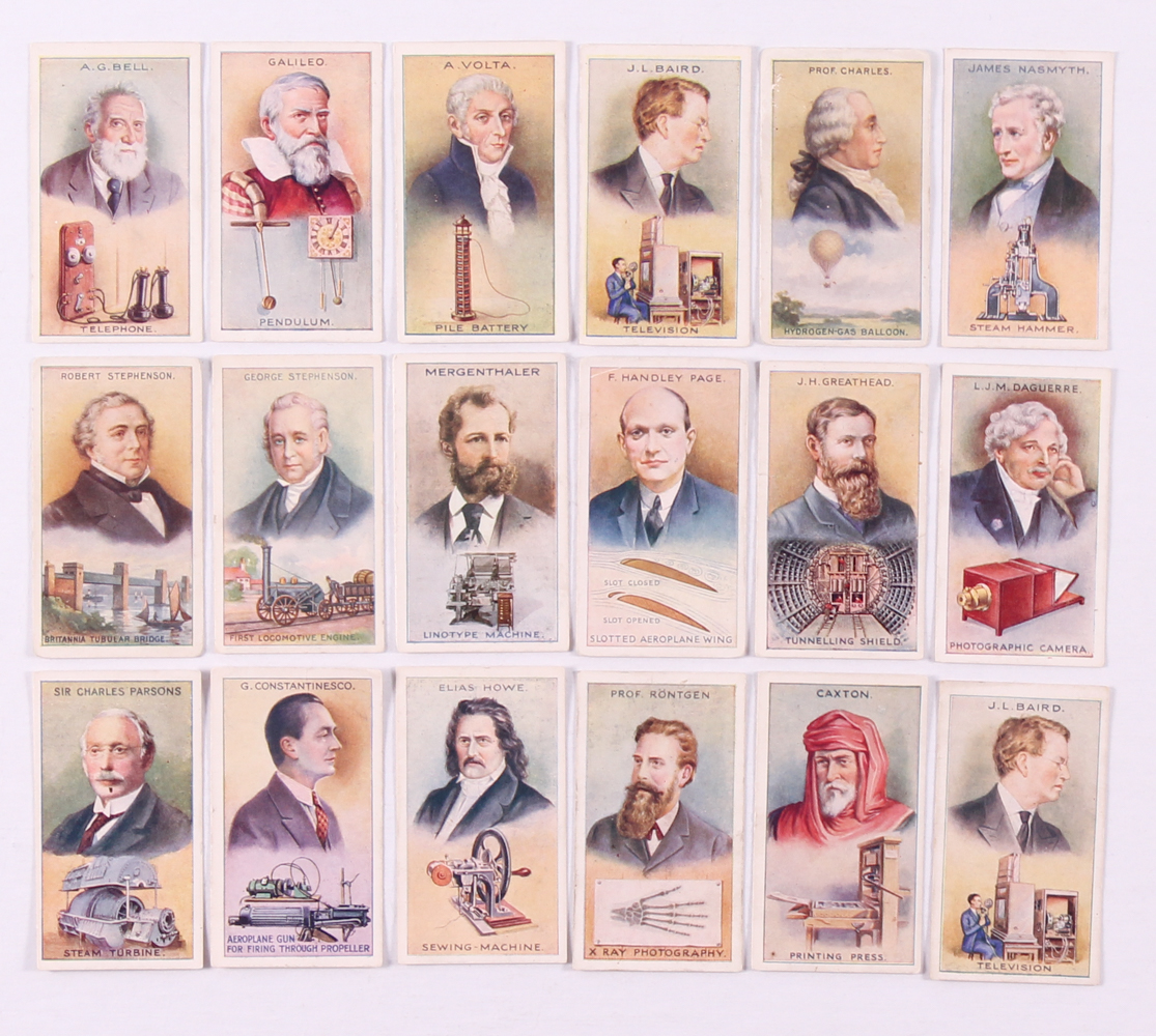 Lot of (18) 1929 Scientific Inventions & Discoveries Tobacco Cards with ...