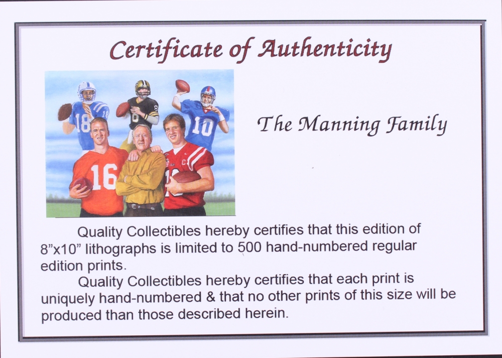 Ben Teeter LE "The Manning Family" 8x10 Print | Pristine Auction