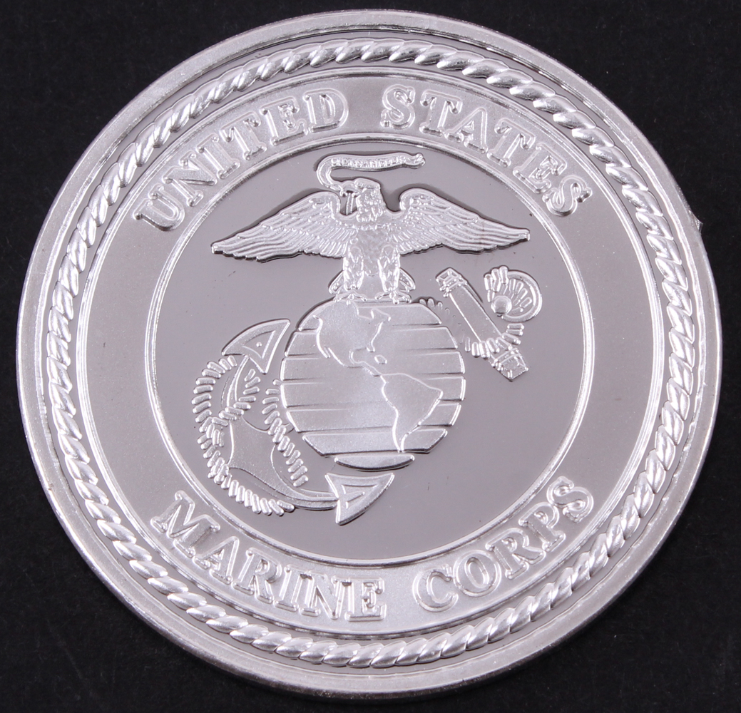 1 Troy oz .999 Fine Silver Marine Corps Bullion Coin | Pristine Auction