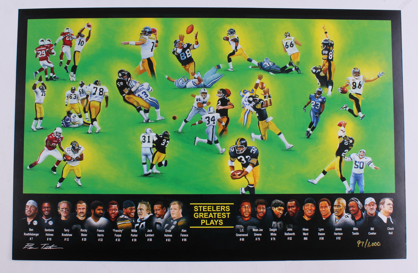 Ben Teeter LE "Steelers Greatest Plays" 11x17 Print | Pristine Auction