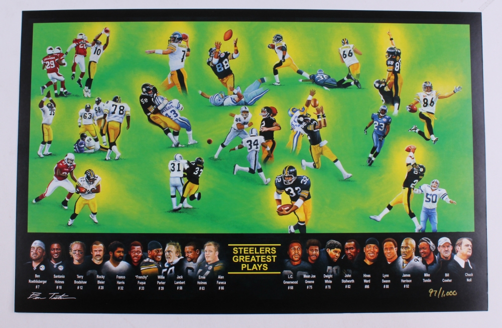 Ben Teeter LE "Steelers Greatest Plays" 11x17 Print | Pristine Auction