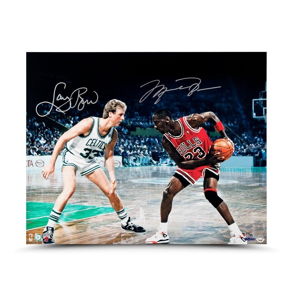 Michael Jordan & Larry Bird Signed "Battle Tested" 16x20 Limited ...
