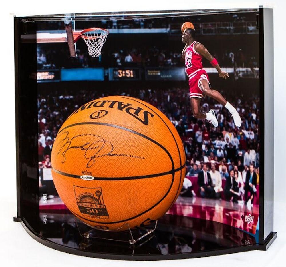 Michael Jordan Signed LE "50th Anniversary " Basketball with Custom ...