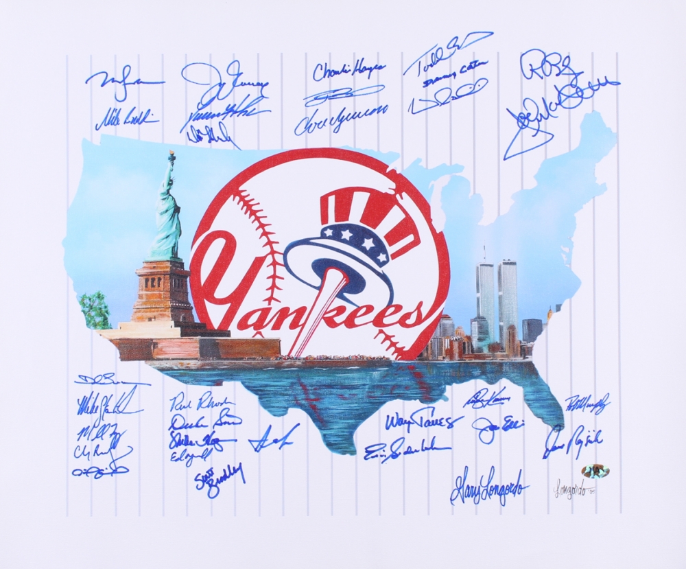 Yankees 20x24 Lithograph Signed by (30) with Ron Blomberg, Todd Erdos ...