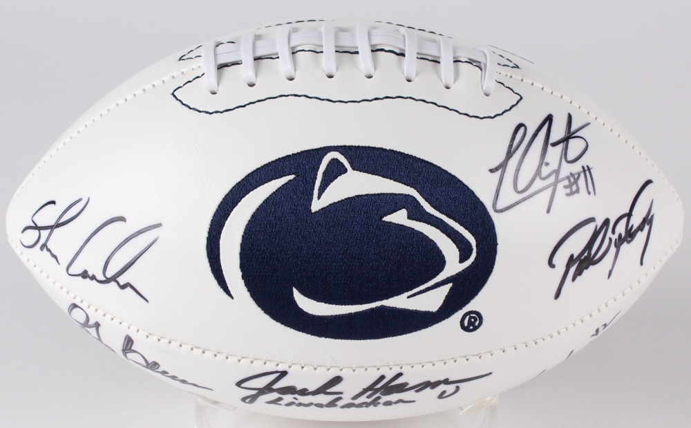 Penn State Team-Signed Nittany Lions Logo Football with (8) Signatures ...