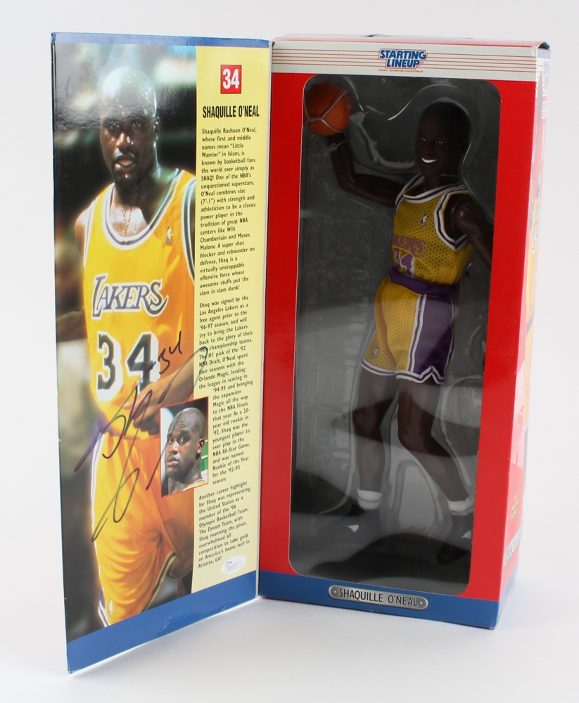 Shaquille O'Neal Signed Lakers 1997 Starting Lineup Fully Poseable ...