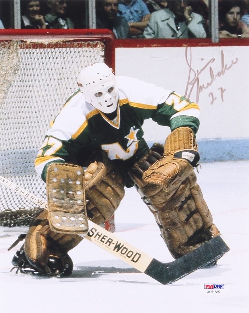 Gilles Meloche Signed North Stars 8x10 Photo (PSA COA) | Pristine Auction