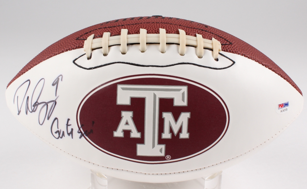 Dat Nguyen Signed Texas A&M Aggies Logo Football Inscribed "Gig Em ...