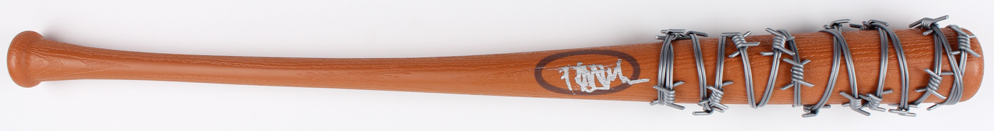 Jeffrey Dean Morgan Signed Negan "The Walking Dead" Barbed Wire Bat ...