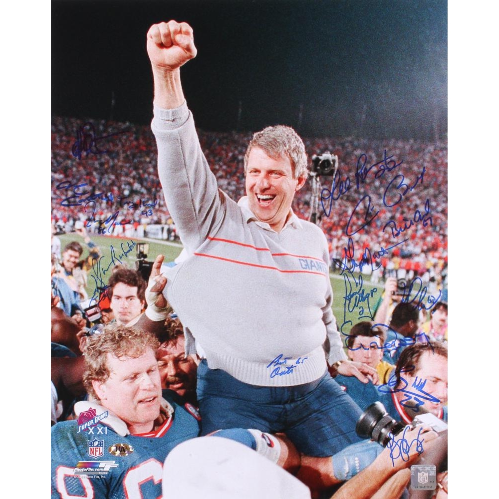 1986 Giants Super Bowl XXI Champions 16x20 Photo Team Signed by (16 ...