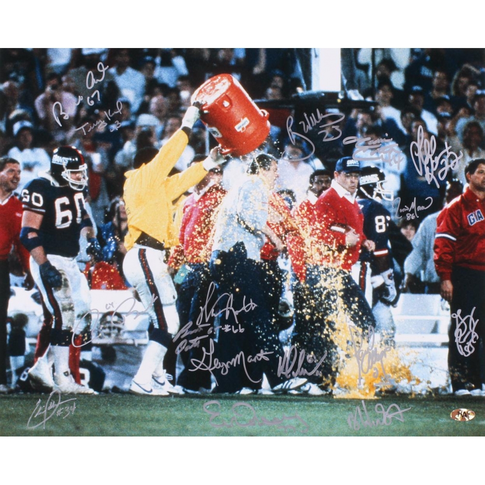 1986 Giants Super Bowl XXI Champions 16x20 Photo Team Signed by (16 ...