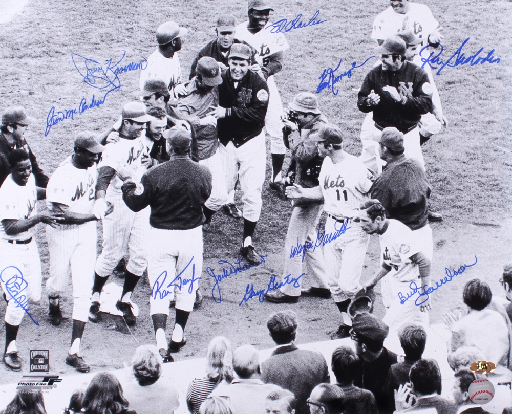 1969 Mets World Series 16x20 Photo Team Signed By (11) with Ed Charles ...