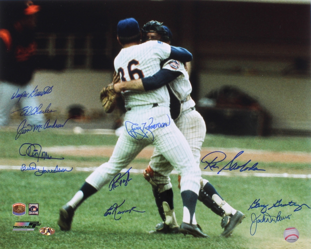 1969 Mets 16x20 Photo Team-Signed By (11) with Ed Charles, Bud ...