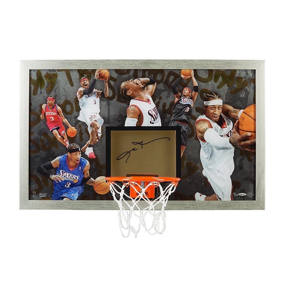 Allen Iverson Signed 76ers "Trendsetter" LE 18x30 Custom Framed ...