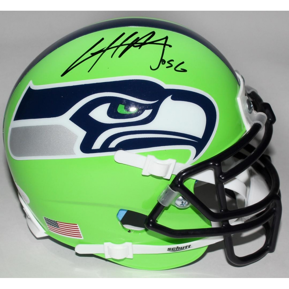 Cliff Avril Signed Seahawks Custom Matte Green Mini-Helmet (JSA COA ...