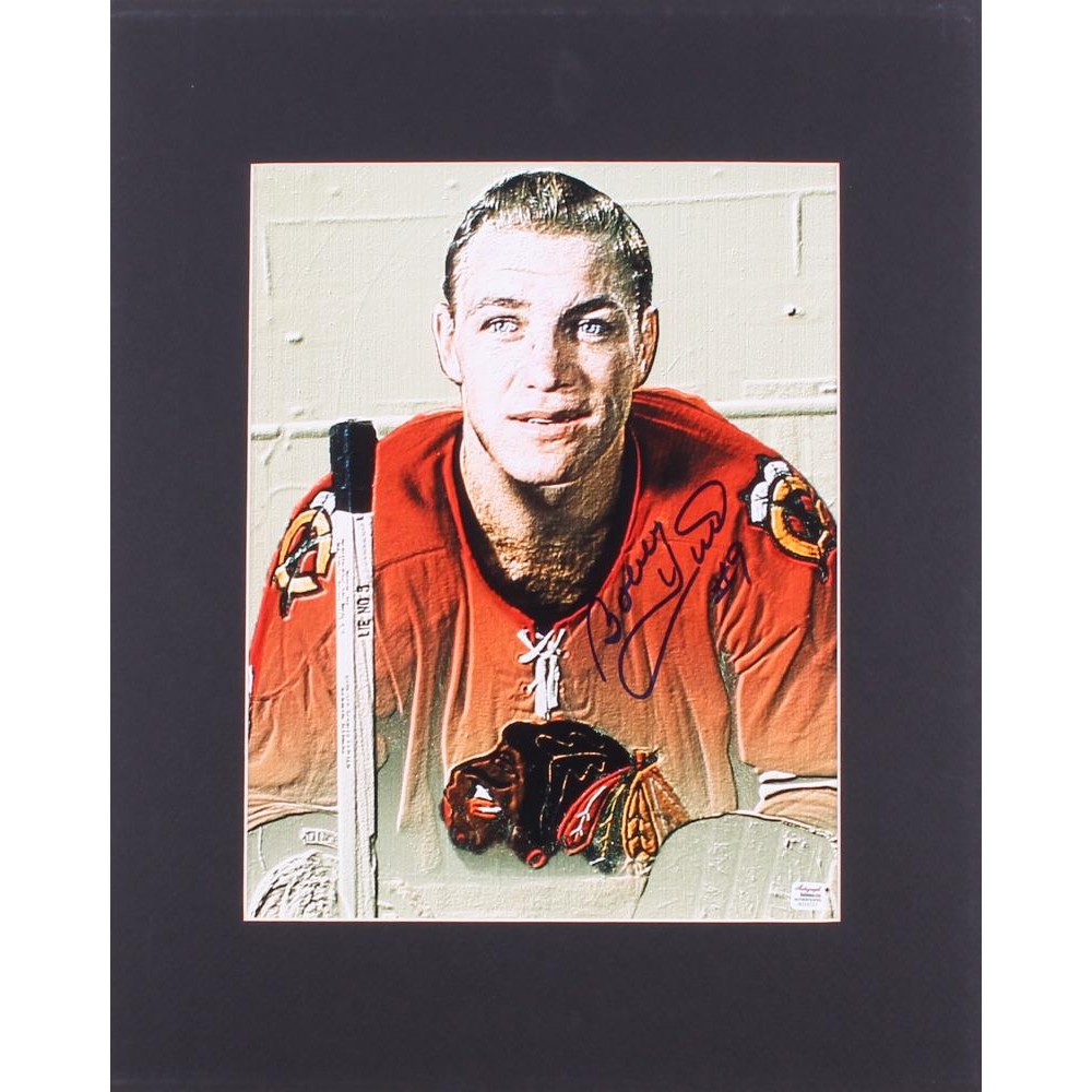 Bobby Hull Signed Blackhawks 16x20 Custom Matted Photo Autograph