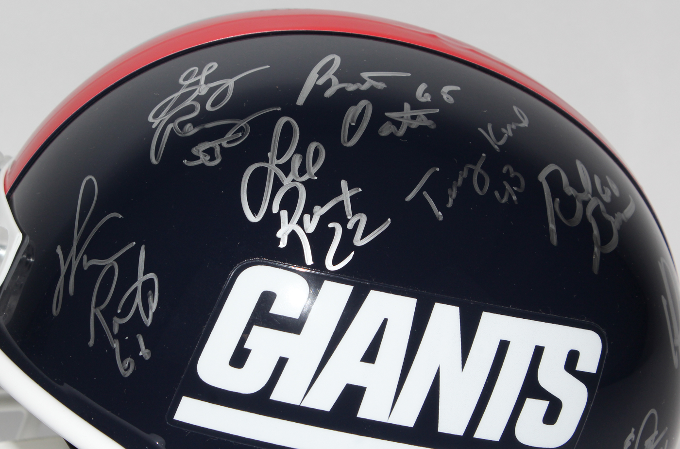 1986 Giants Full-Size Helmet Team-Signed By (18) with Lionel Manuel ...
