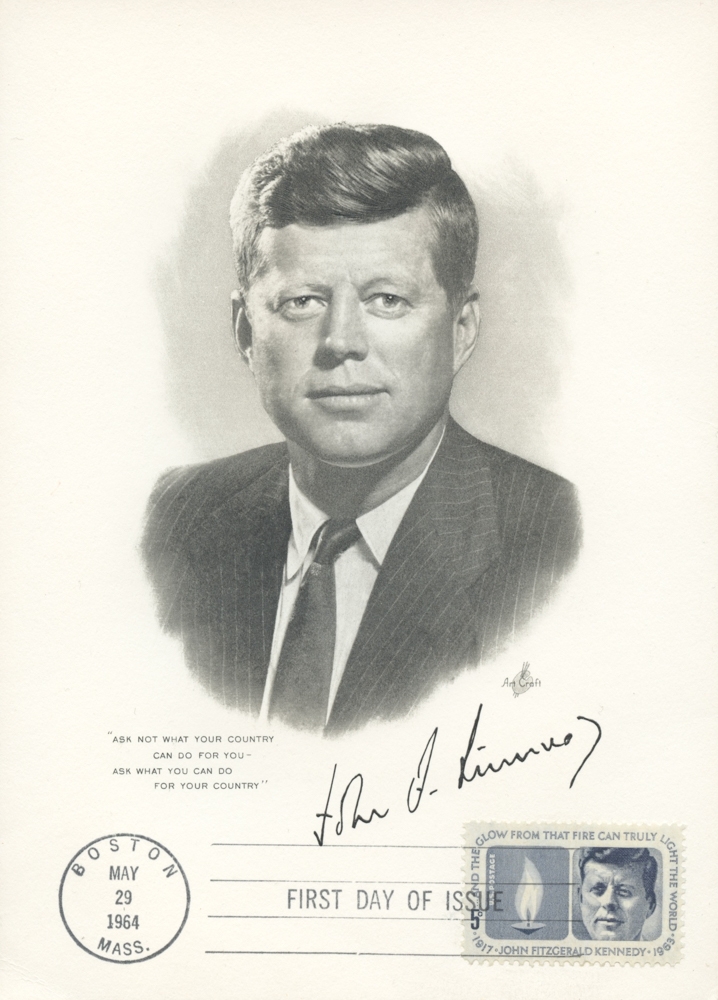 Vintage 1964 John F. Kennedy Postcard with Facsimile Signature ...