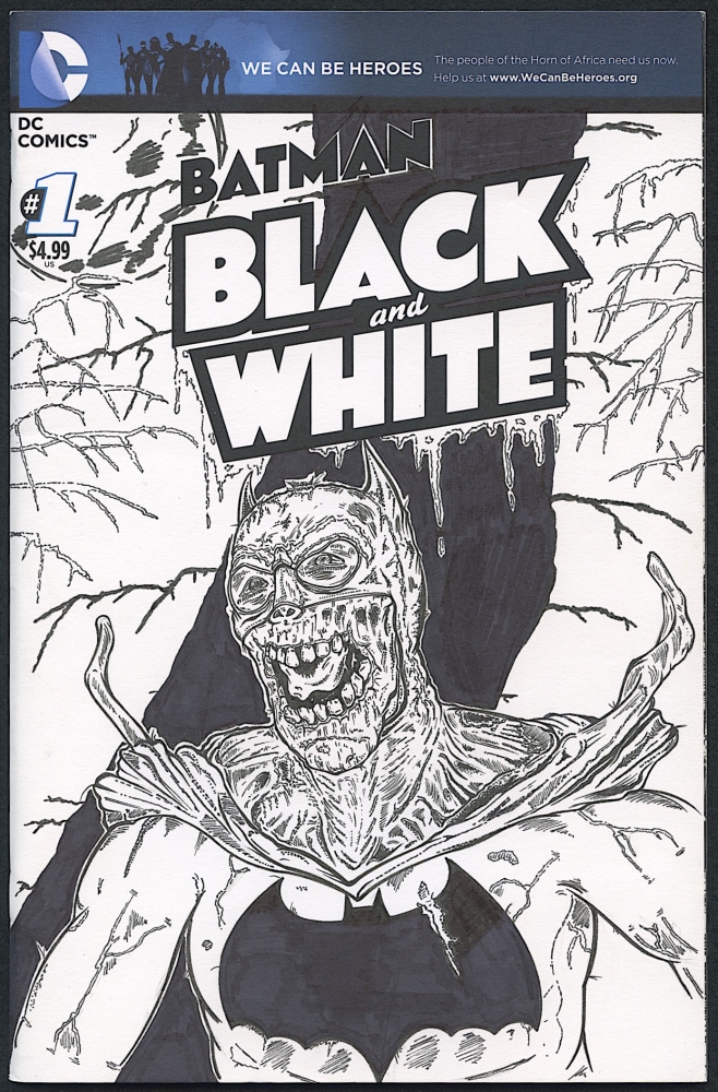 Rusty Gilligan Batman Black and White #1 Sketch Cover Variant Comic ...