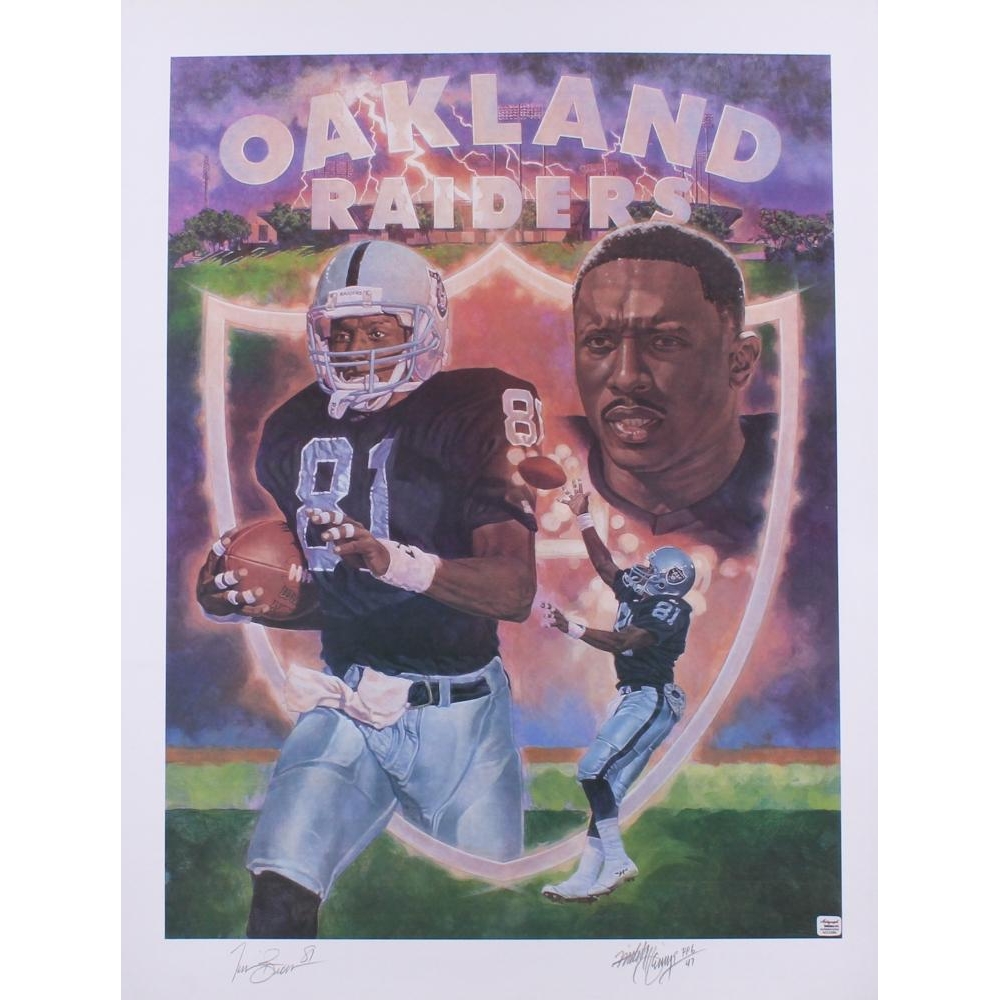 Tim Brown Signed LE Raiders 20x26 Lithograph (Autograph Reference ...