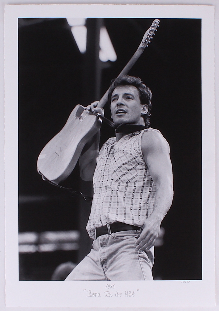 Bruce Springsteen "Born in the USA" Hand-Titled 16” x 23” Hulton ...