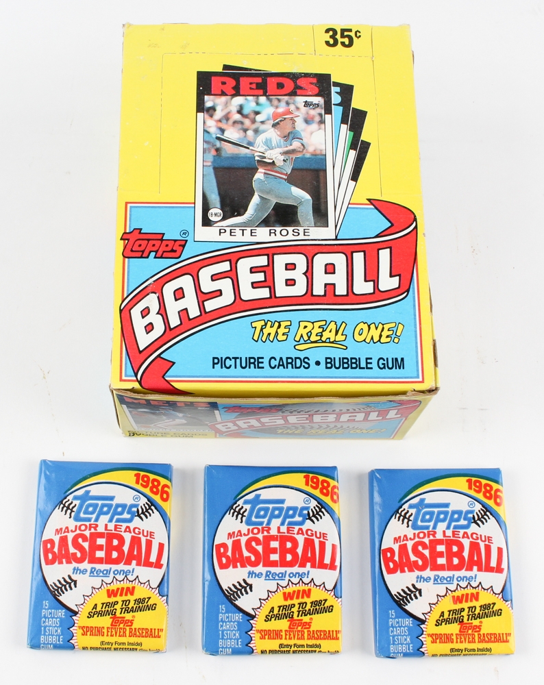 1986 Topps Baseball Box Of (36) Unopened Wax Packs | Pristine Auction