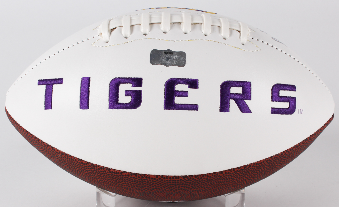 Billy Cannon, Justin Vincent & Jacob Hester Signed LSU Logo Football ...