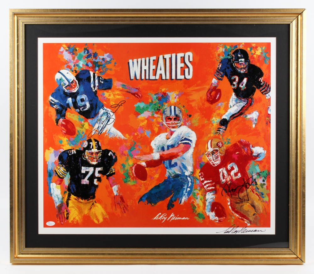 Johnny Unitas, Ronnie Lott & LeRoy Neiman Signed "Legends of the NFL ...